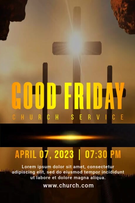 Plantilla de GOOD FRIDAY CHURCH | PosterMyWall