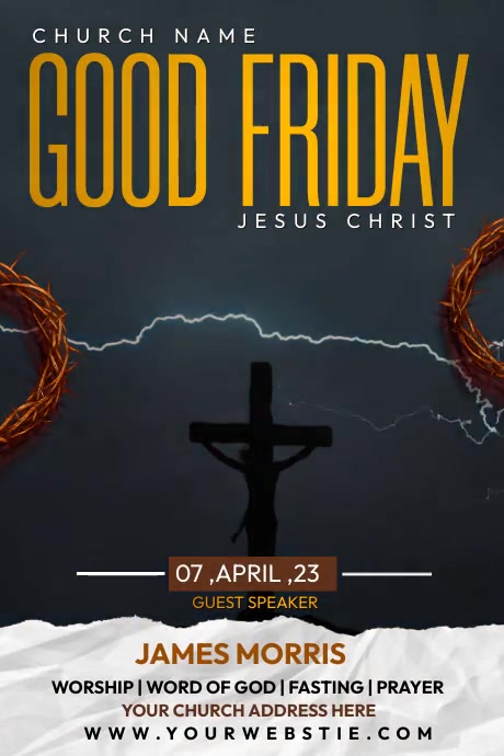 Copy of good friday church | PosterMyWall
