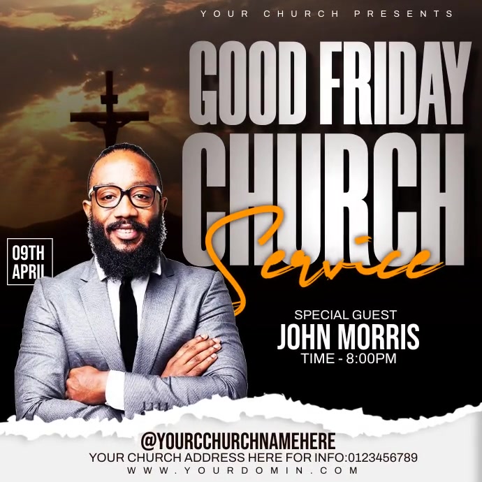 Copy of Good friday Church easter egg | PosterMyWall