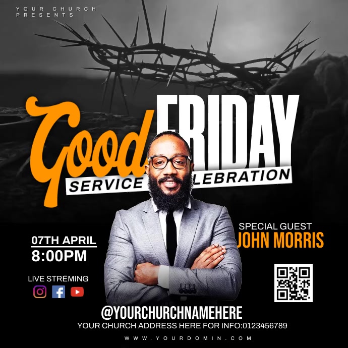 Good friday church event Template | PosterMyWall