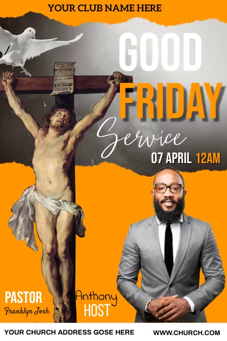 good friday church event online template | PosterMyWall