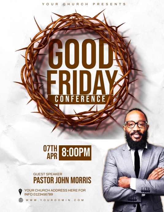 Good Friday church flyer Template | PosterMyWall