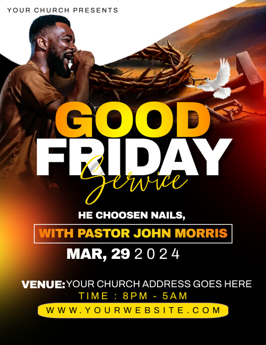 Copy of GOOD FRIDAY CHURCH FLYER | PosterMyWall