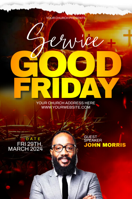 Copy of GOOD FRIDAY CHURCH FLYER | PosterMyWall