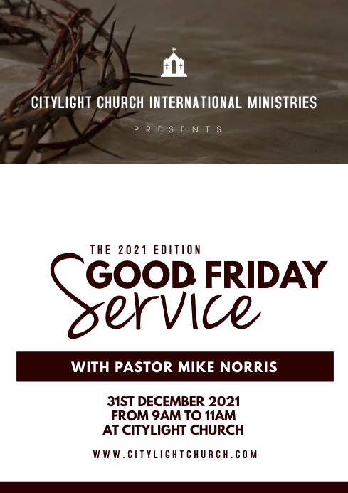 GOOD FRIDAY CHURCH flyer Template | PosterMyWall