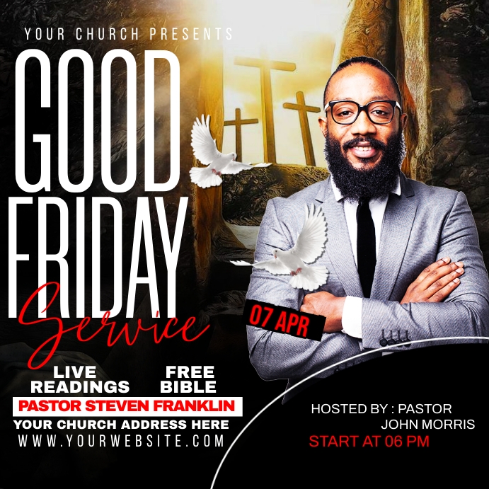 GOOD FRIDAY CHURCH FLYER Template | PosterMyWall