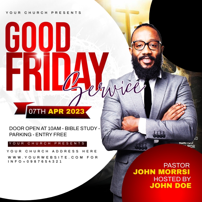GOOD FRIDAY CHURCH FLYER Template | PosterMyWall