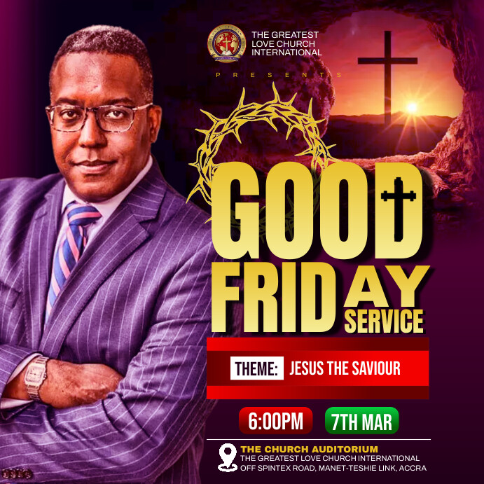 Good Friday Church Flyer Template | PosterMyWall