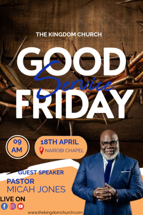 GOOD FRIDAY CHURCH POSTER Template | PosterMyWall