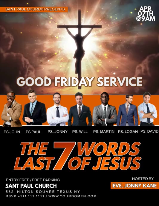 Modèle Good friday church service | PosterMyWall