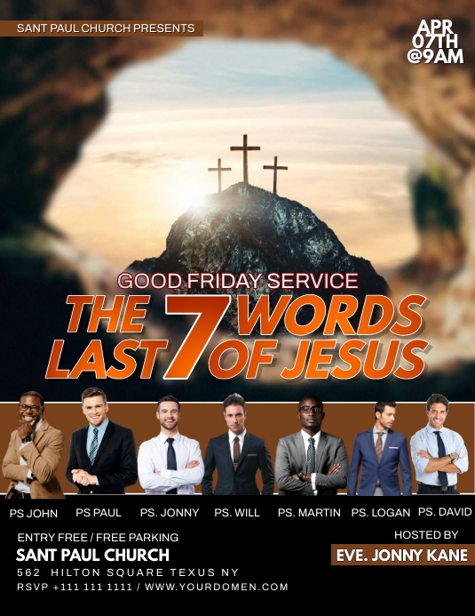 Good friday church service Template | PosterMyWall