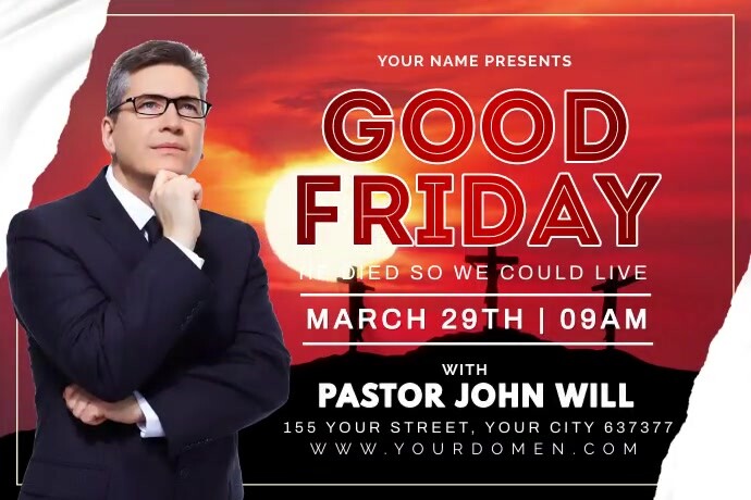 Good friday church service Template | PosterMyWall
