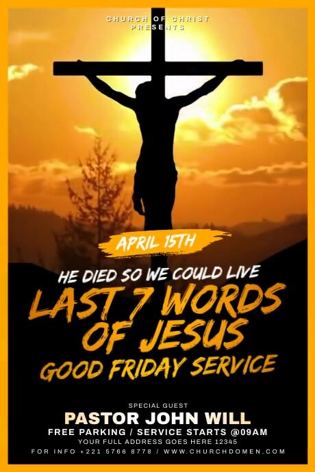 Good friday church service Template | PosterMyWall