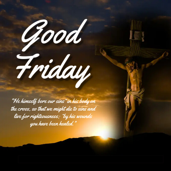 Good Friday Church Service Template | PosterMyWall
