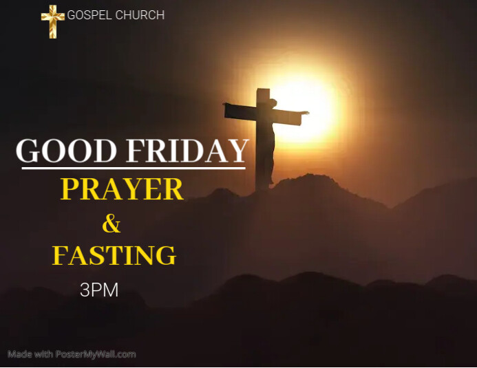 Good Friday church service Template | PosterMyWall