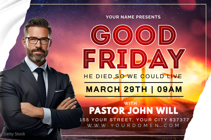 Good friday church service Template | PosterMyWall
