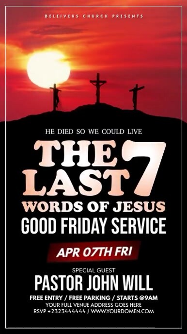 Good friday church service Template | PosterMyWall