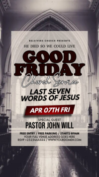 GOOD FRIDAY CHURCH SERVICE Template | PosterMyWall