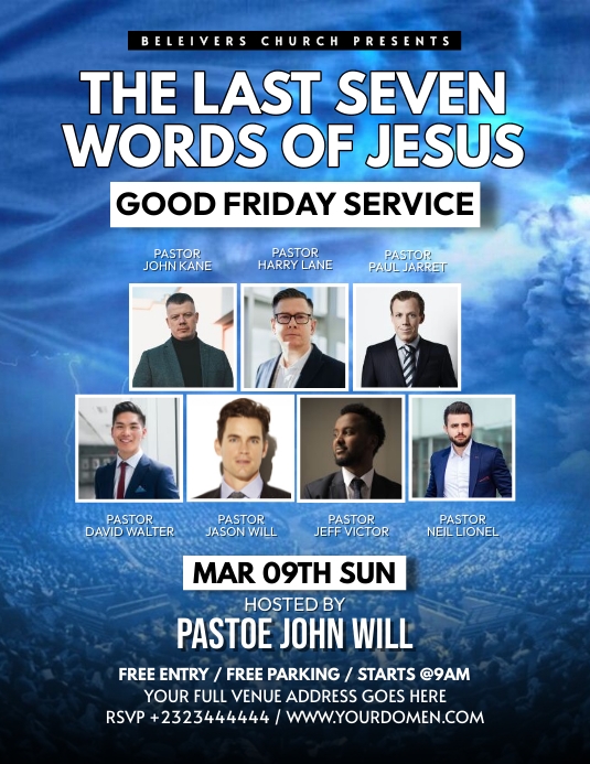 Good friday church service Template | PosterMyWall