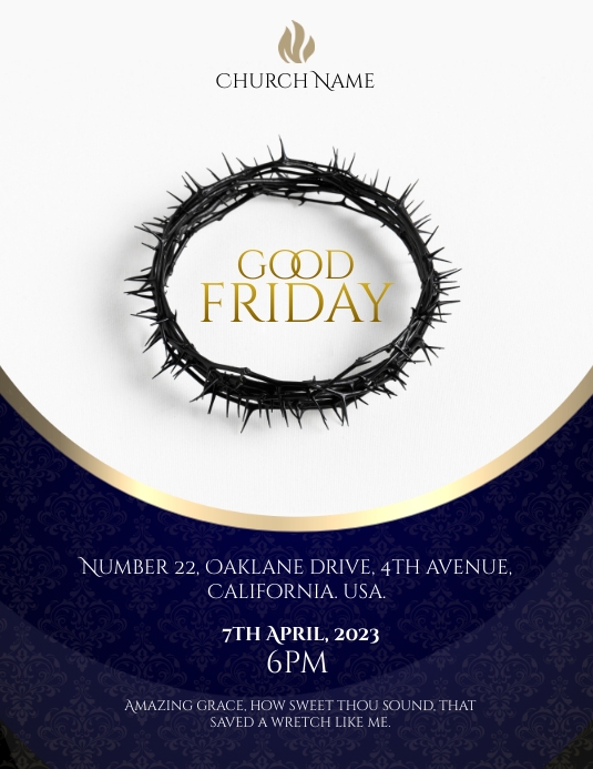 Copy of Good Friday Church Service Flyer | PosterMyWall