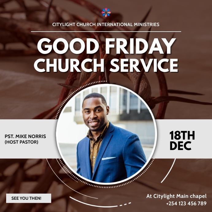 good friday church service flyer template | PosterMyWall