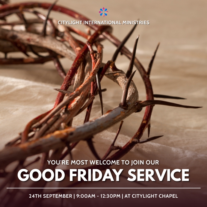 good friday church service flyer template | PosterMyWall