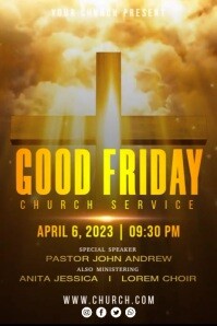 Good Friday Church Service Video Ads Template | PosterMyWall