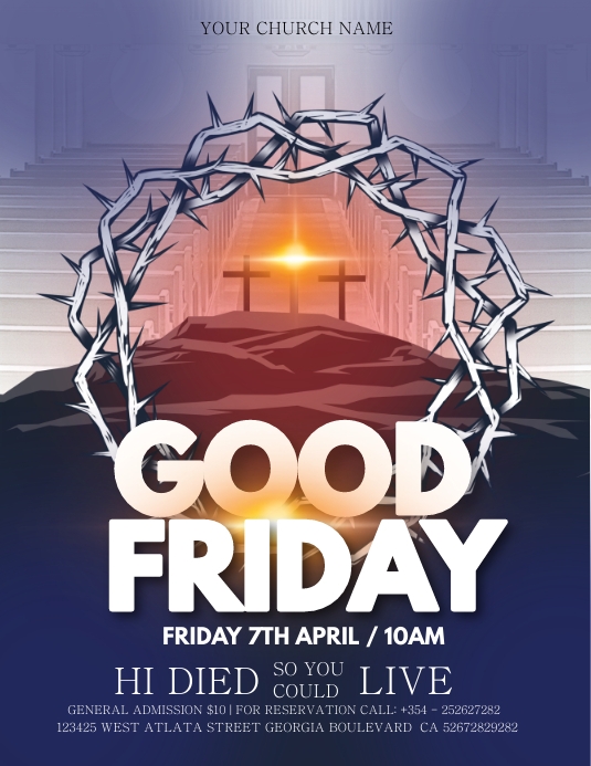 Bon Vendredi Modèle D'église | PosterMyWall