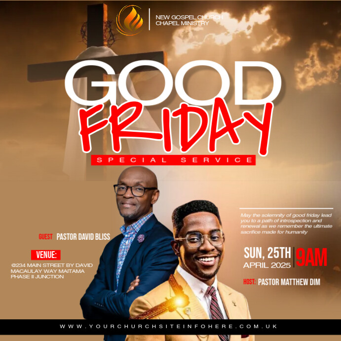Good Friday Template | PosterMyWall