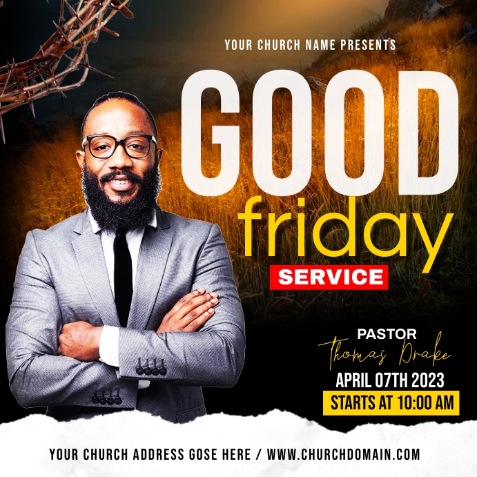 GOOD FRIDAY Template | PosterMyWall