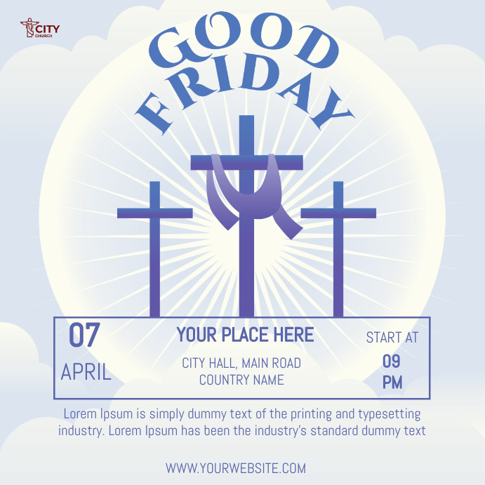 GOOD FRIDAY Template | PosterMyWall