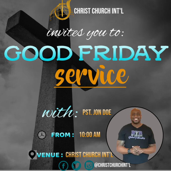 GOOD FRIDAY Template | PosterMyWall