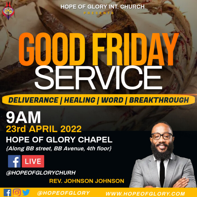 Good Friday Template | PosterMyWall