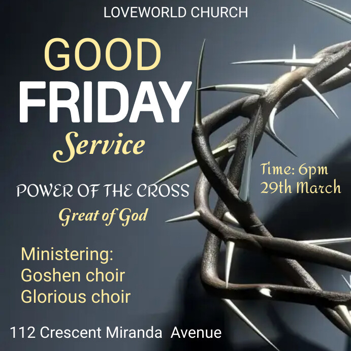 Plantilla de Good Friday | PosterMyWall