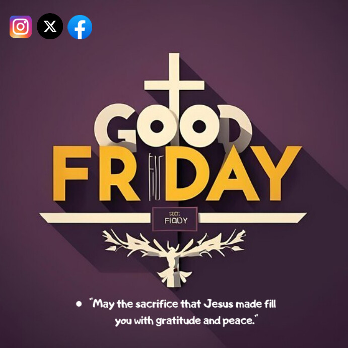 Good Friday Template | PosterMyWall