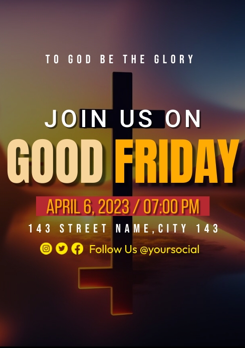 Good Friday Template | PosterMyWall