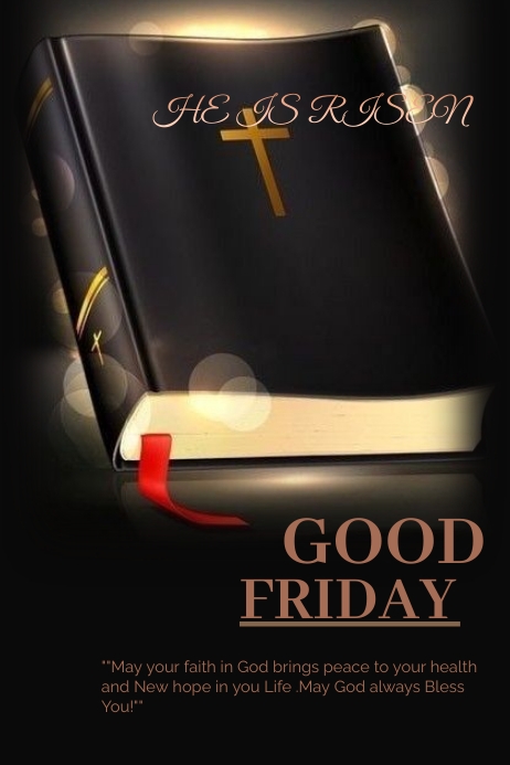 GOOD FRIDAY Template | PosterMyWall
