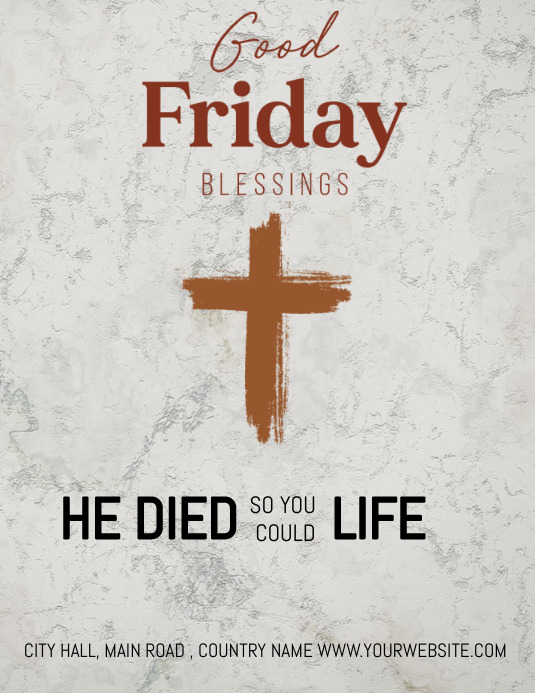 GOOD FRIDAY Template | PosterMyWall