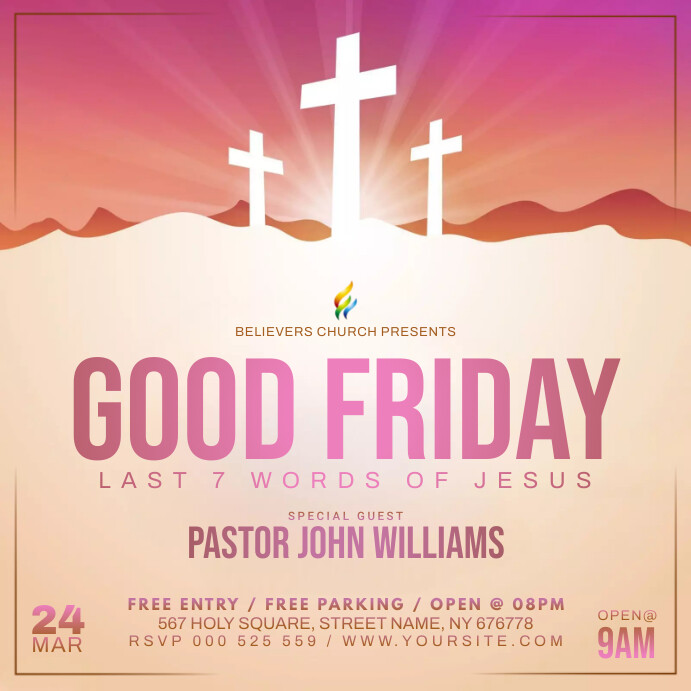 Plantilla de Good friday | PosterMyWall