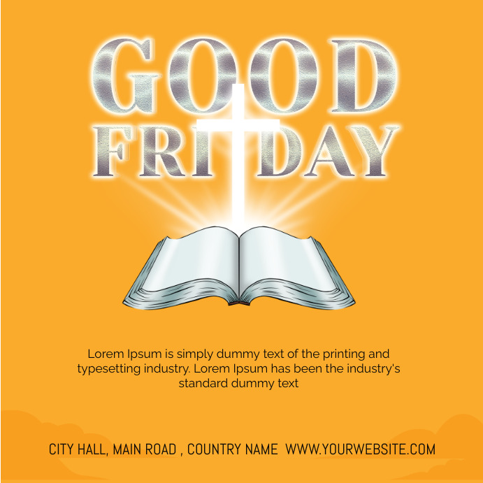 GOOD FRIDAY Template | PosterMyWall