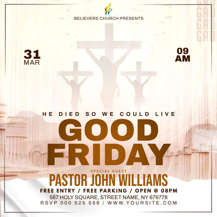 Good friday Template | PosterMyWall