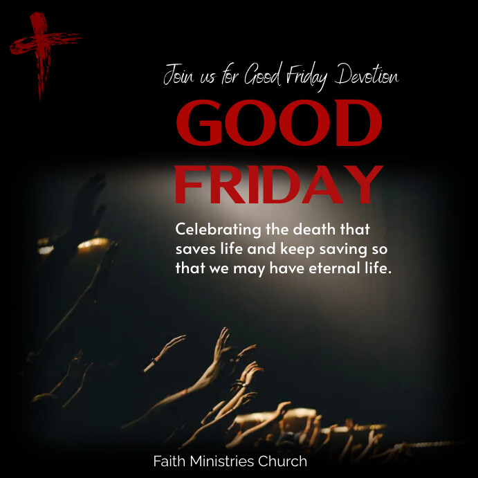 Plantilla de Good Friday devotion | PosterMyWall
