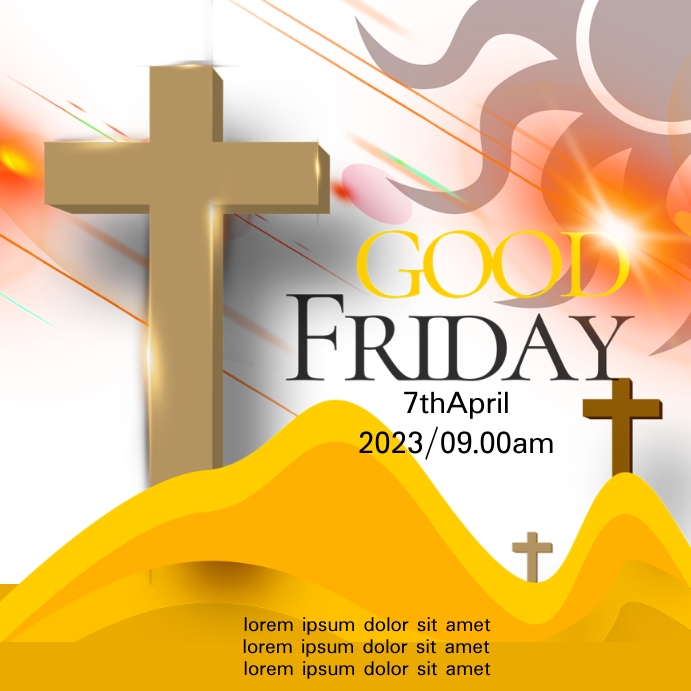 Good friday easter, poster Template | PosterMyWall