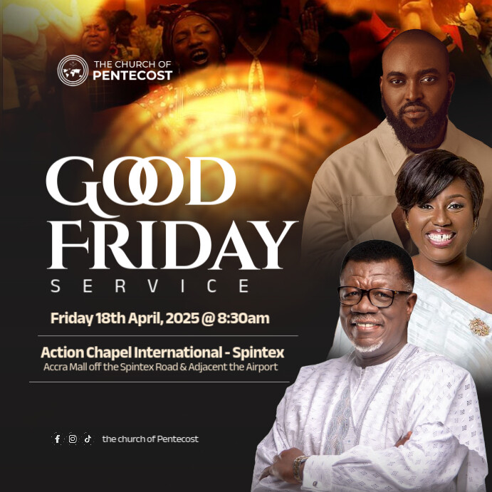 Good Friday Easter Church Service Poster Template | PosterMyWall