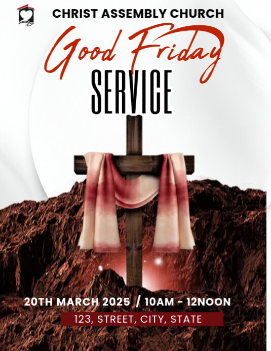Copy of Good Friday Easter Sunday Service Flyer | PosterMyWall