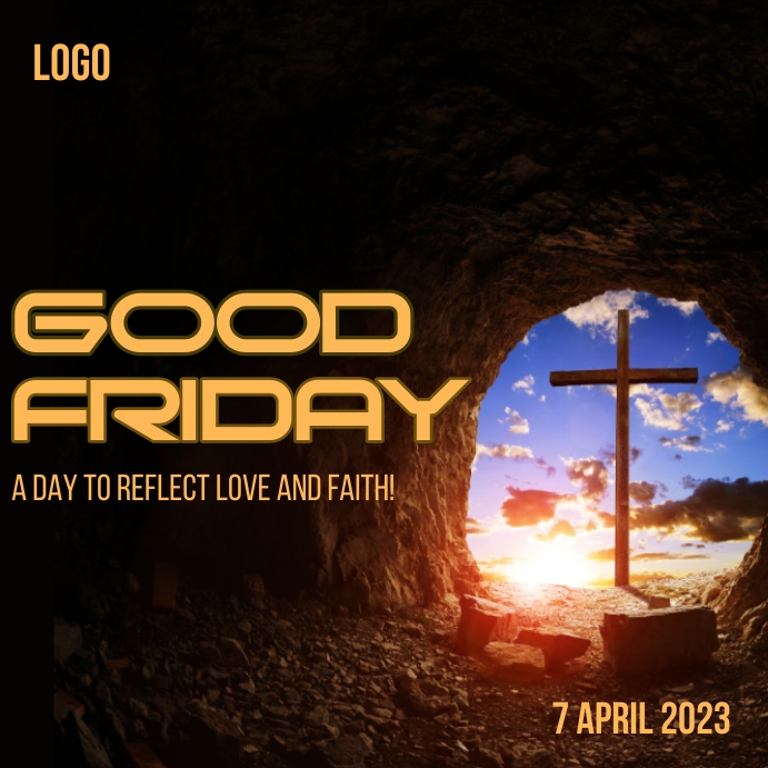 Good Friday / Easter Worship Church Template | PosterMyWall