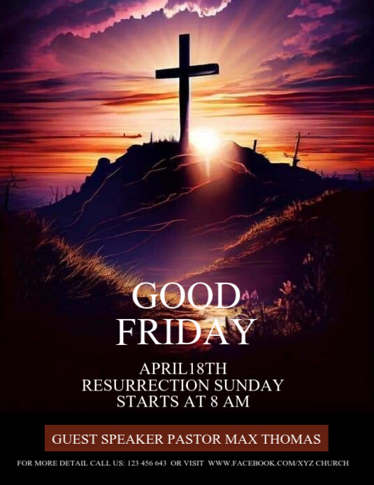Good Friday Flyer (us Letter) Template | PosterMyWall