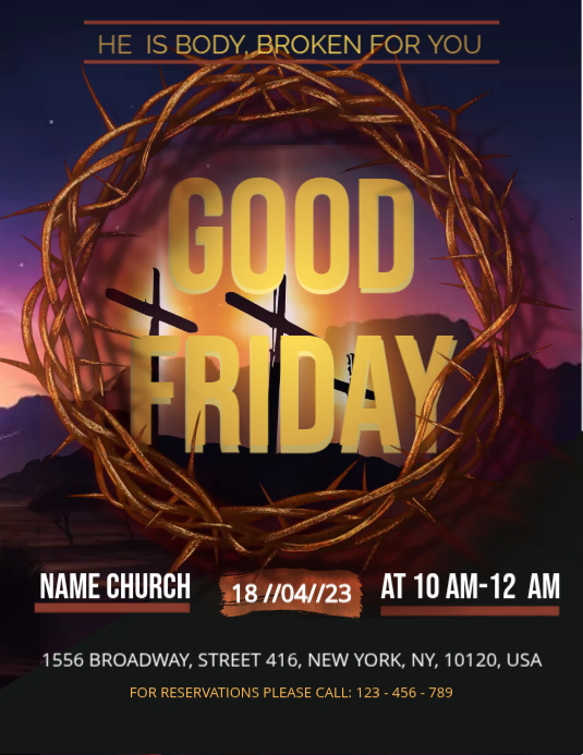 Good Friday Flyer Template | PosterMyWall