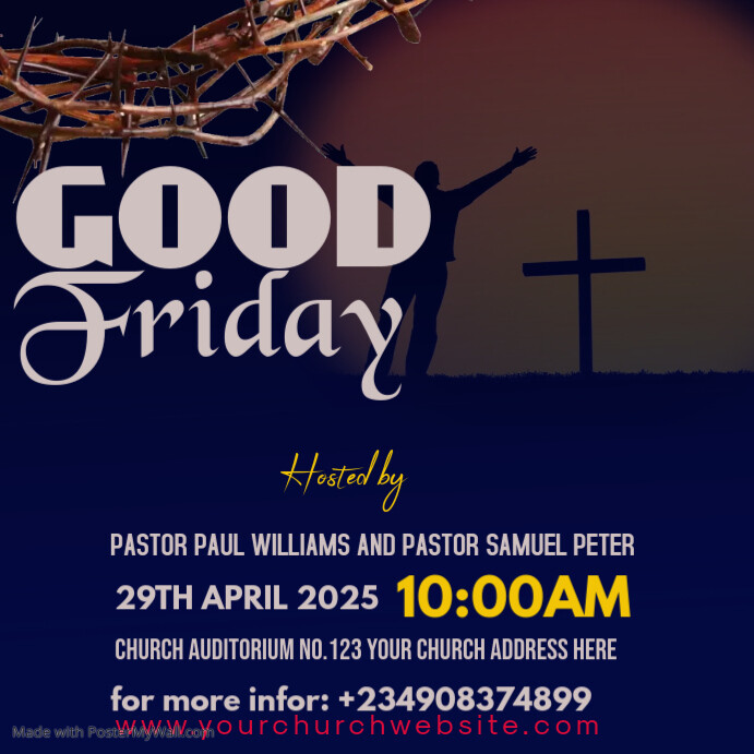 GOOD FRIDAY FLYER Template | PosterMyWall