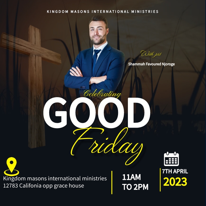 good friday flyer poster template | PosterMyWall